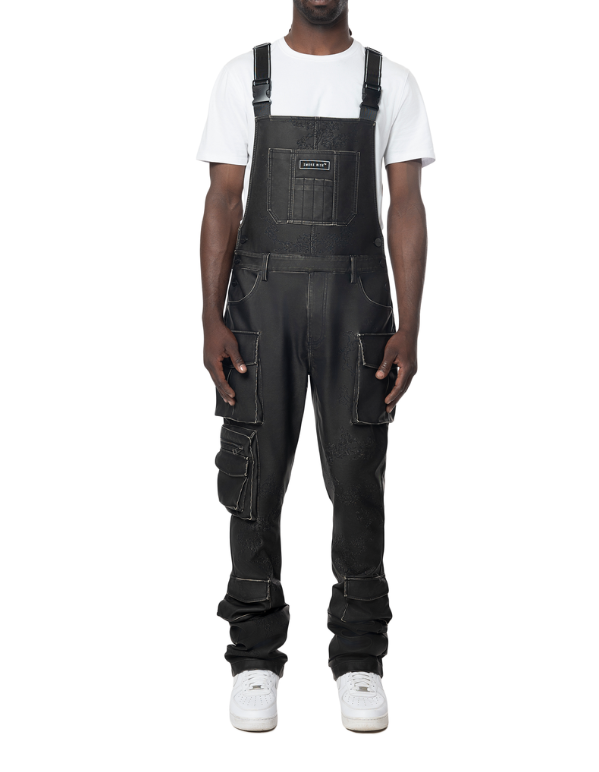 SMOKE RISE MEN PU STACK FLARE FITSMOK OVERALL STAKE FLARE – D2ICHI ...
