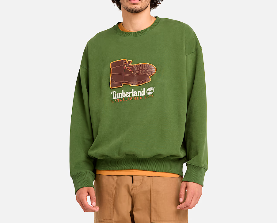 TIMBERLAND MEN NEW BOX FIT BADGE CREWNECK – D2ICHI - Official Store for ...
