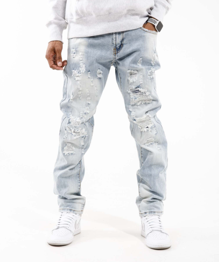 PREME MEN BASIC INDIGO DENIM JEANS – D2ICHI - Official Store for ...