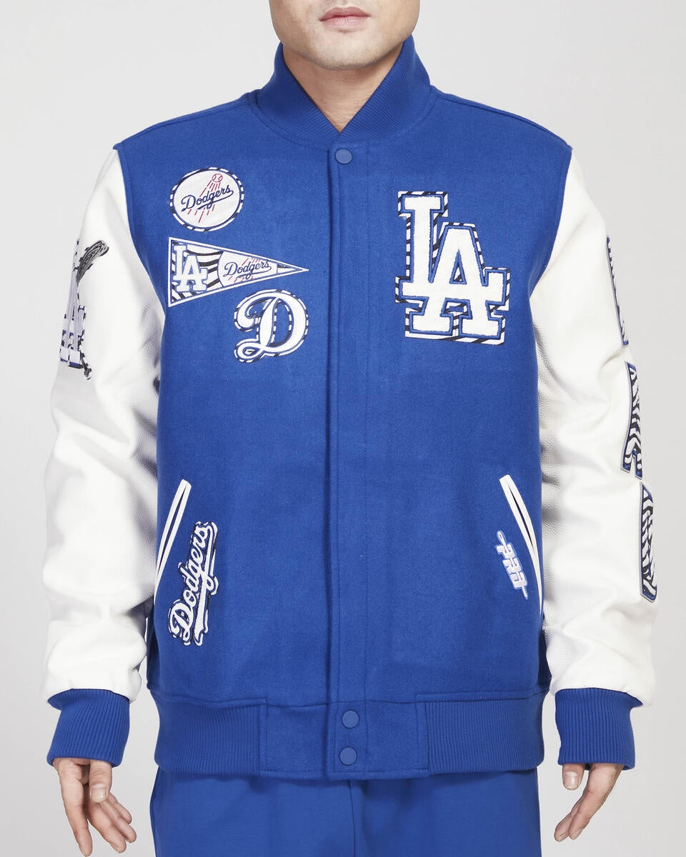 PRO STANDARD MEN LOS ANGELES DODGERS ANIMAL PRINT WOOL VARSITY JACKET ...